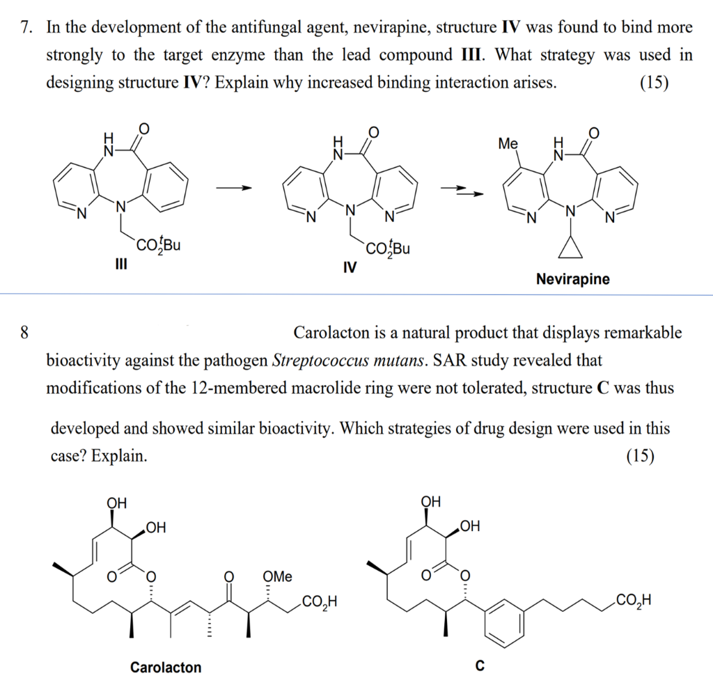Solved 7. In the development of the antifungal agent, | Chegg.com