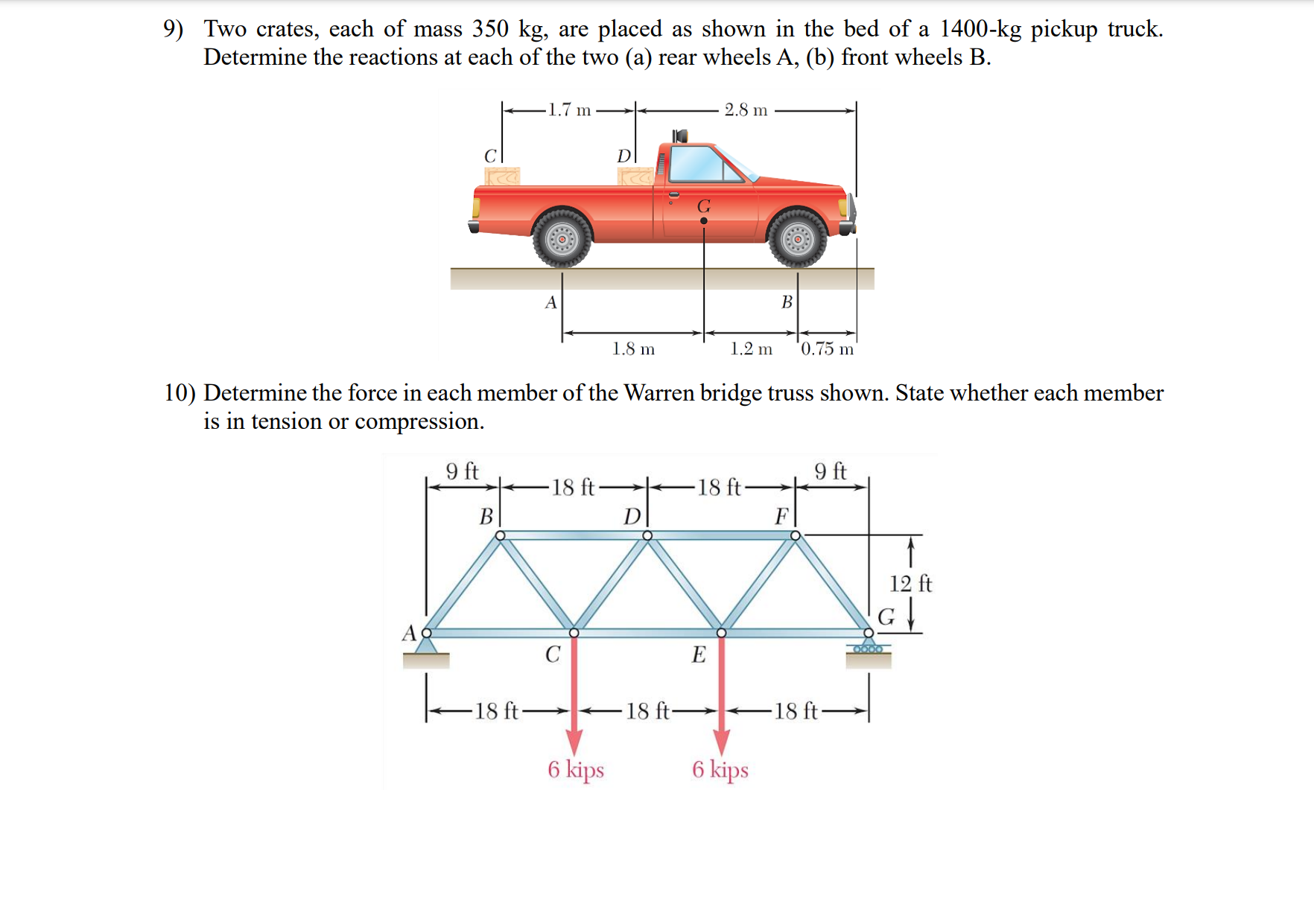 Solved Two crates, each of mass 350 kg, are placed as shown | Chegg.com