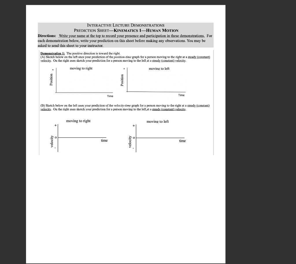 Solved INTERACTIVE LECTURE DEMONSTRATIONS PREDICTION | Chegg.com