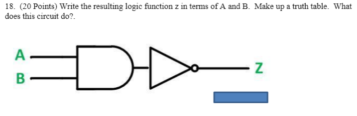 Solved 18 20 Points Write The Resulting Logic Function Z 