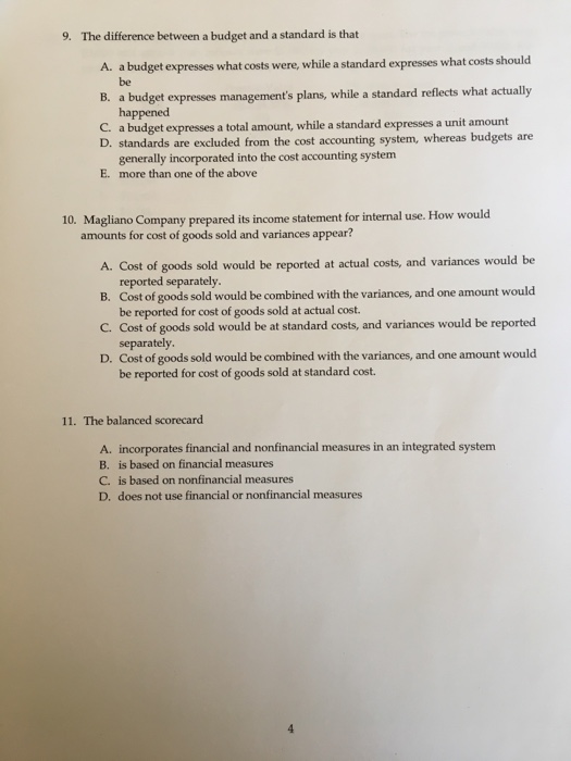 Solved Problem 1: Multiple-Choice Questions (36 points) | Chegg.com