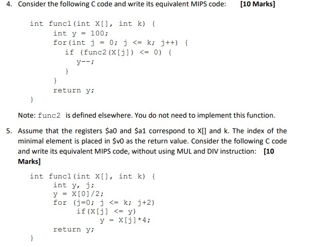 Solved 4. Consider the following C code and write its | Chegg.com