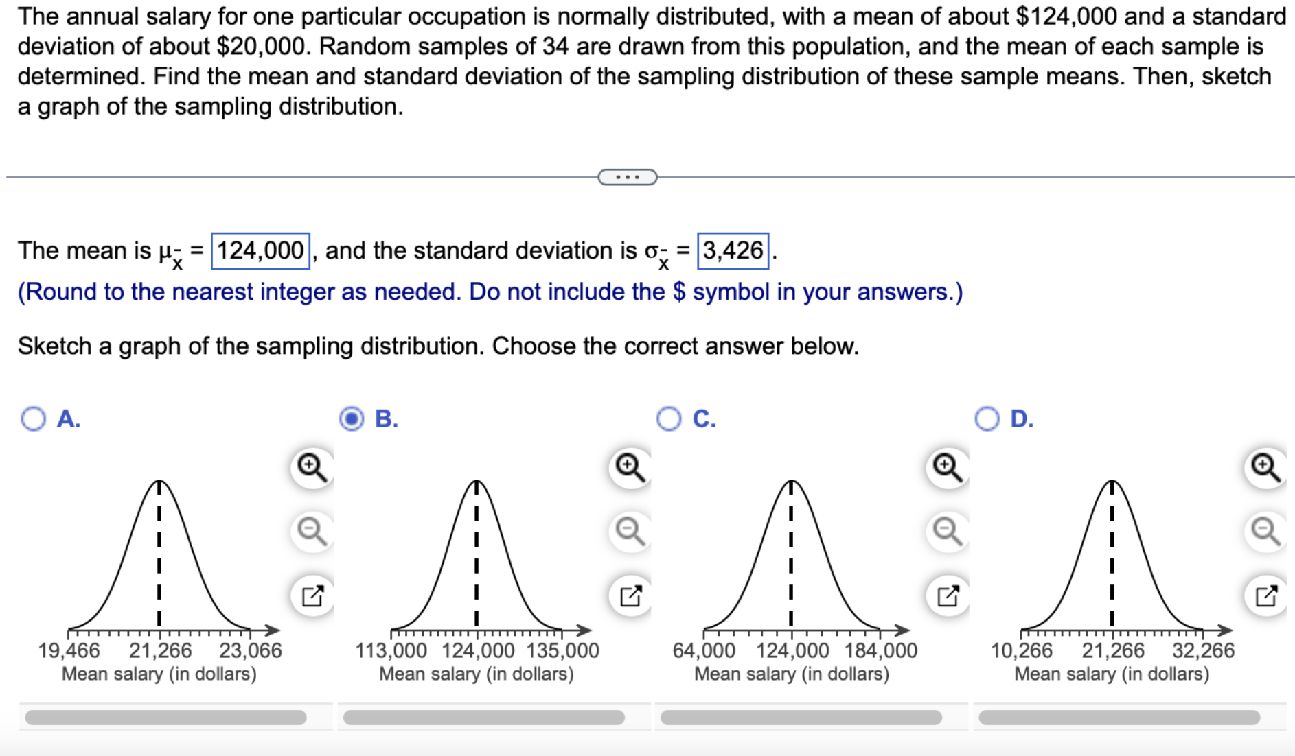 Solved The annual salary for one particular occupation is | Chegg.com