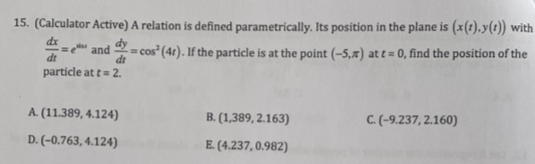 Solved 15. (Calculator Active) A relation is defined | Chegg.com