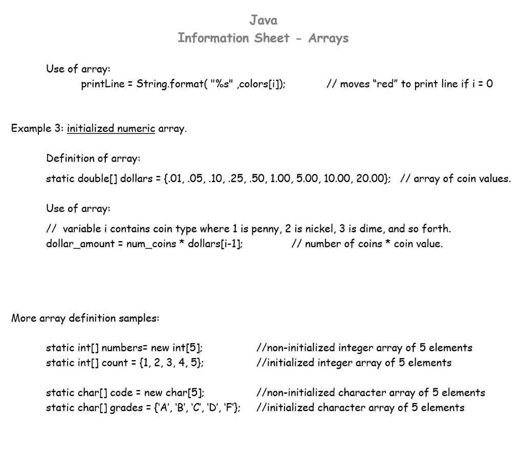 Array Worksheet (Due Tomorrow as of 02-08-2020) and | Chegg.com