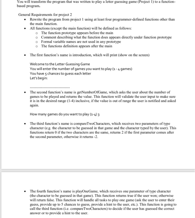 Solved You will transform the program that was written to | Chegg.com