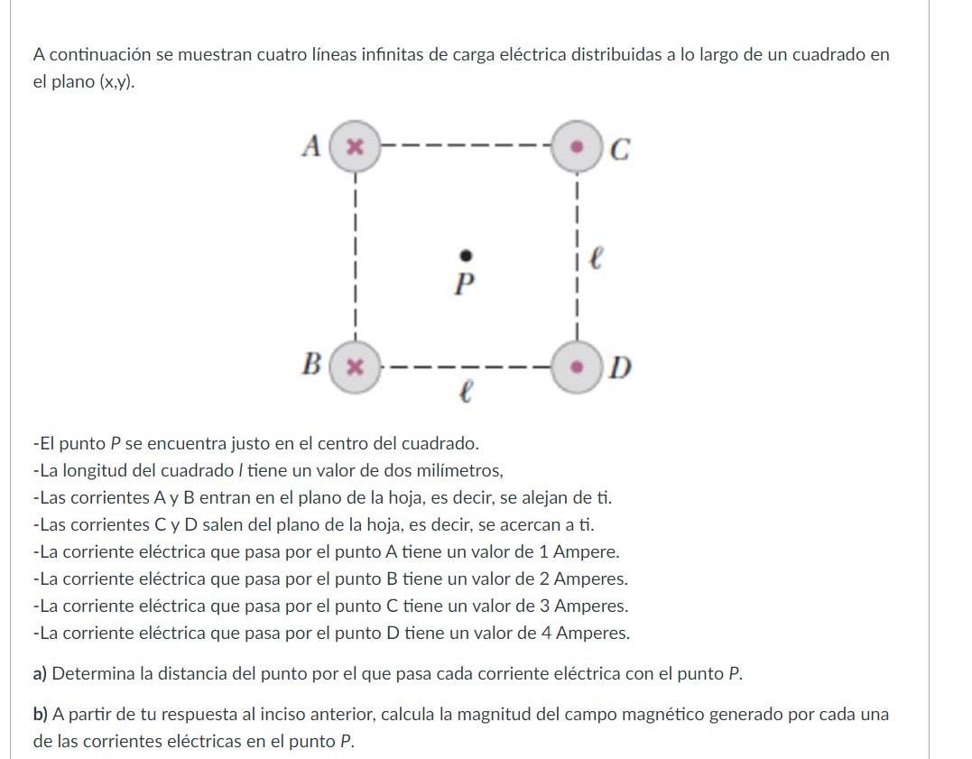Solved A continuación se muestran cuatro líneas infinitas de | Chegg.com