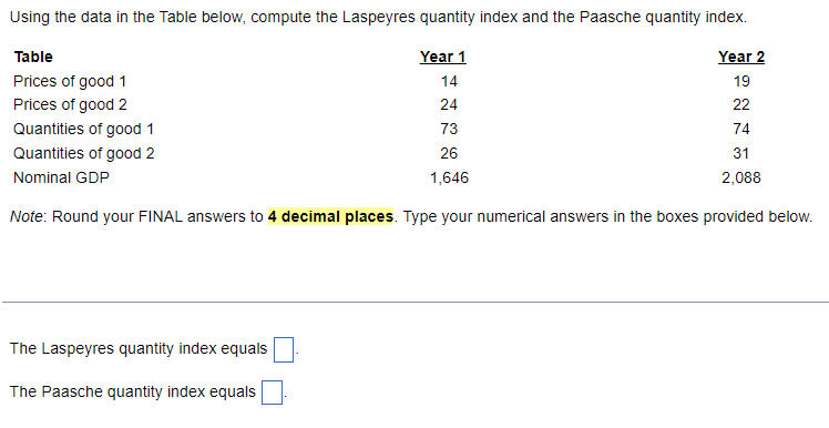 Solved Using the data in the Table below, compute the | Chegg.com