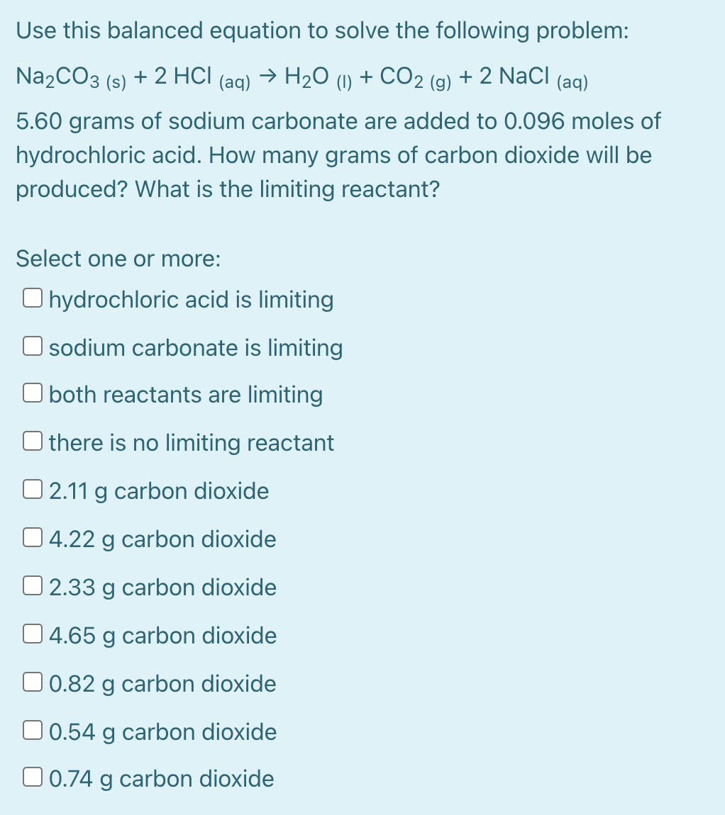 Solved Use this balanced equation to solve the following | Chegg.com