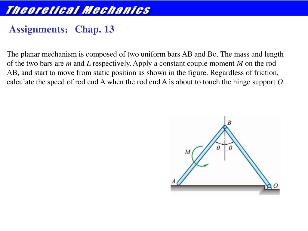 Solved Theoretical Mechanics Assignments: Chap. 13 The track | Chegg.com