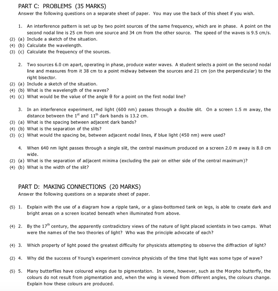 Solved Part C Problems 35 Marks Answer The Following 