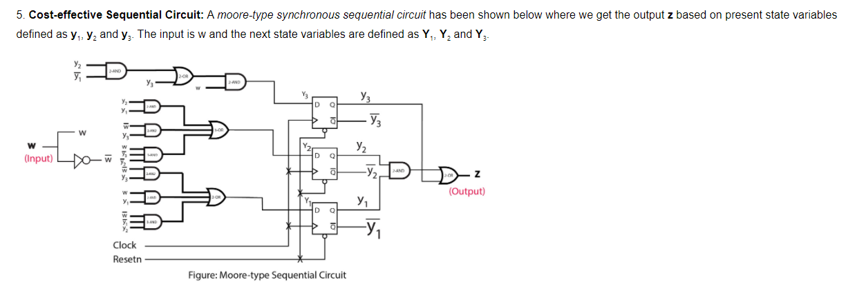 5. Cost-effective Sequential Circuit: A moore-type | Chegg.com