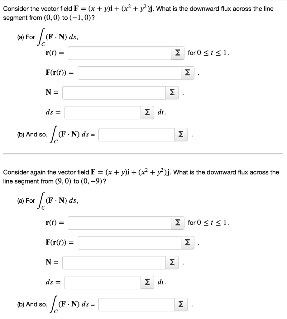 Solved Consider the vector field F = (x + y)i + (x2 + y2)j. | Chegg.com