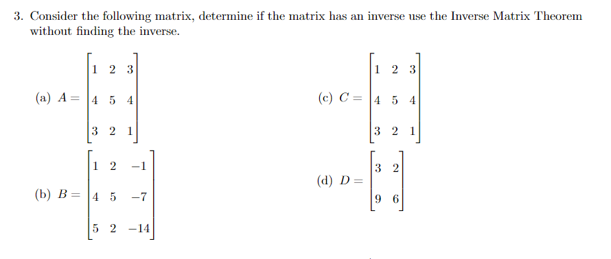 Solved 1a. Find example of a size 2×3 matrix A and 3×2 | Chegg.com