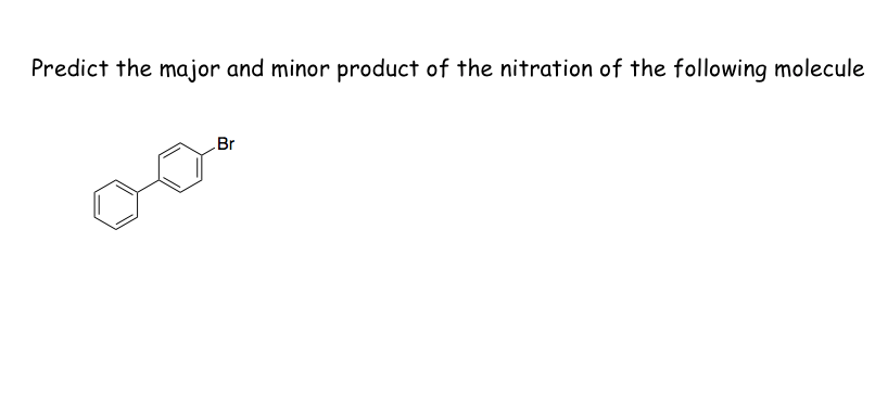 Solved Predict the major and minor product of the nitration | Chegg.com