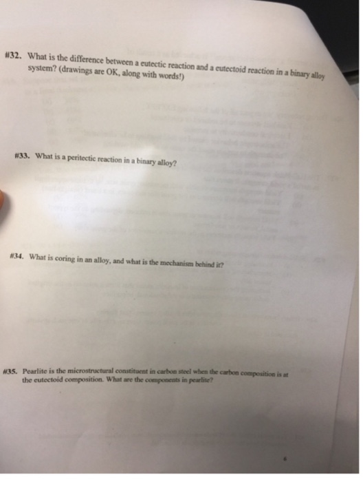Solved What Is The Difference Between A Eutectic Reaction