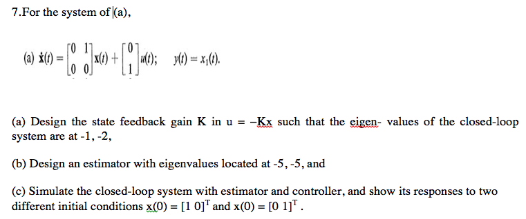 Solved This question related to Optimal Control Theory: an | Chegg.com