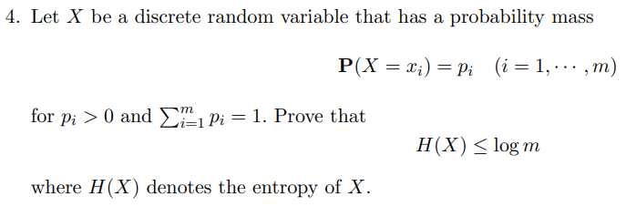4. Let X be a discrete random variable that has a | Chegg.com