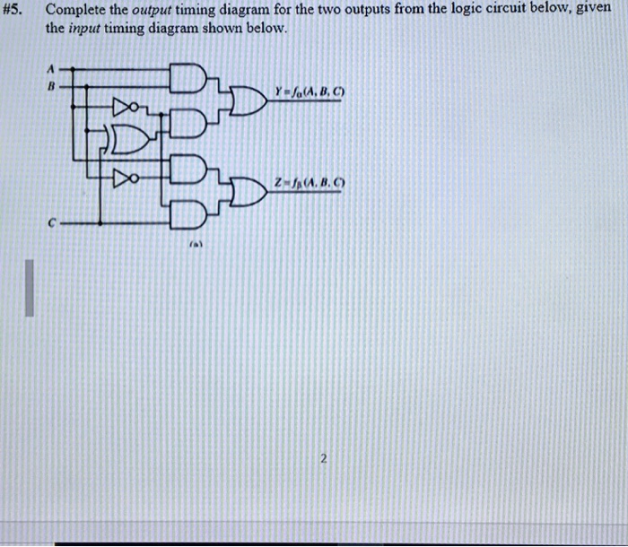Solved Complete the output timing diagram for the two | Chegg.com