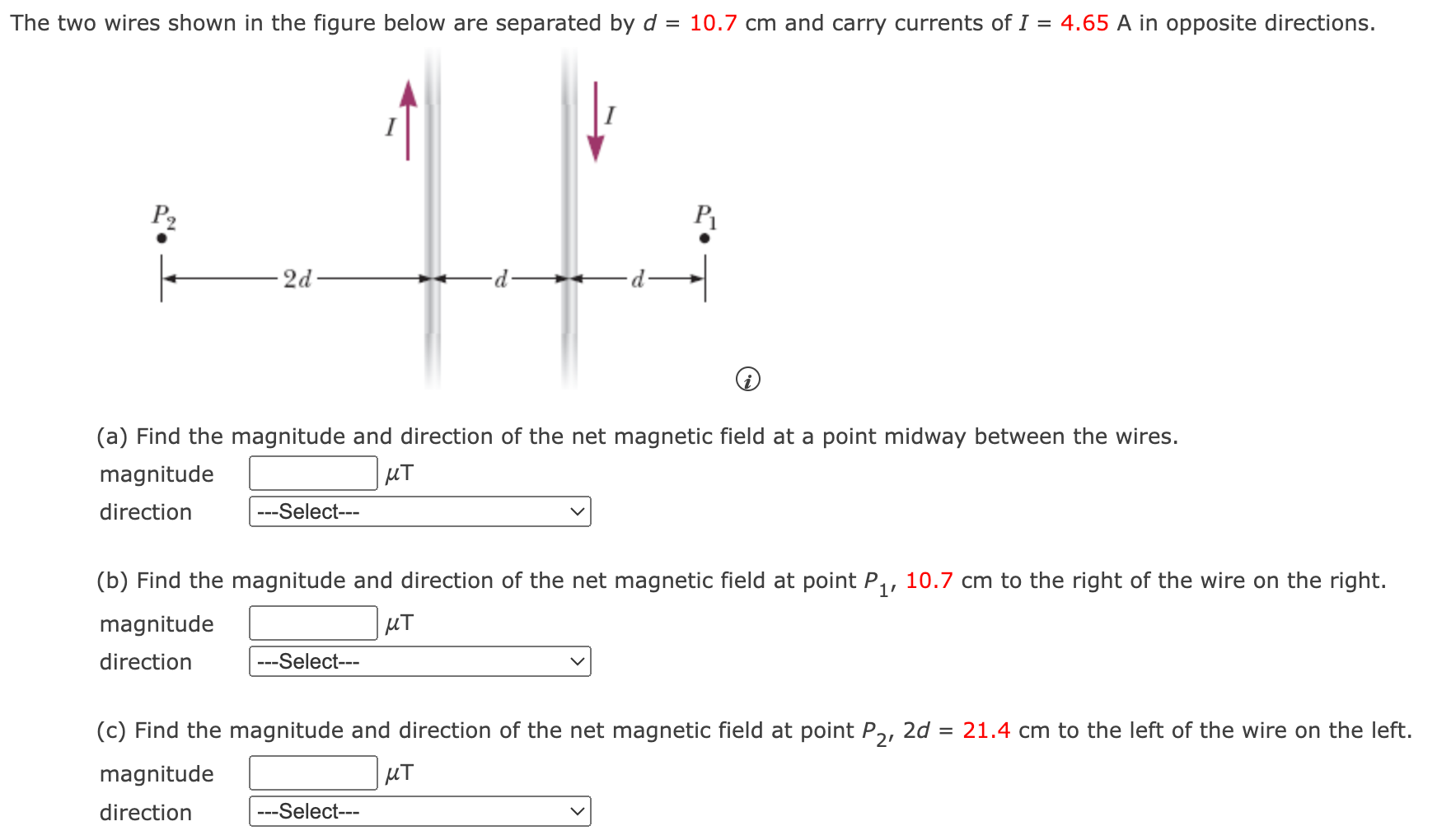 Solved vo wires shown in the figure below are separated by | Chegg.com