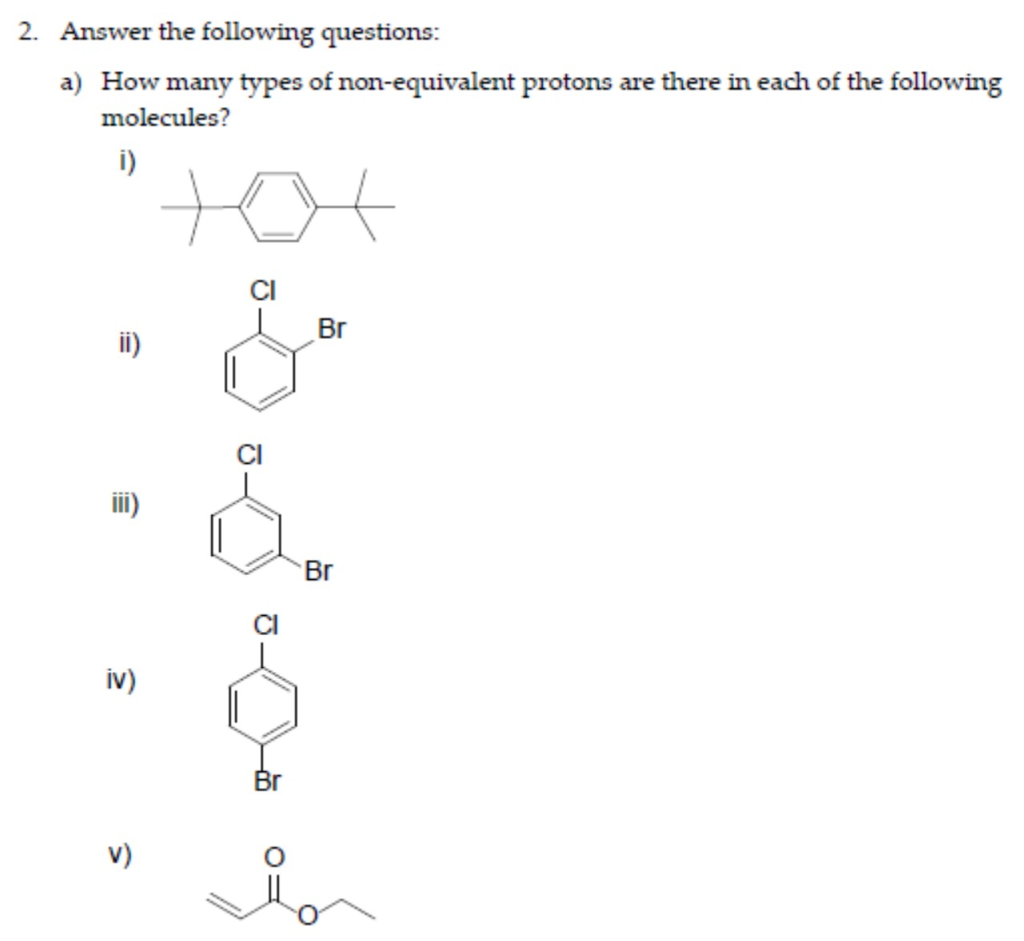 Solved 2. Answer the following questions: a) How many types | Chegg.com