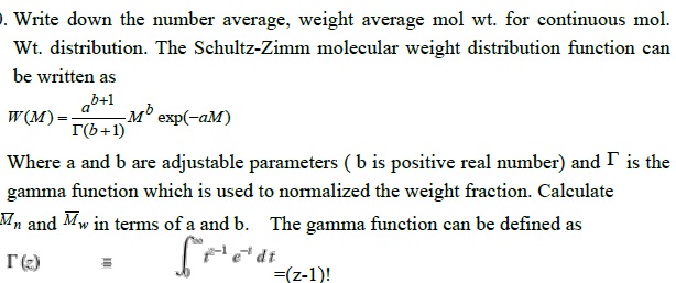 Solved Write down the number average, weight average mol wt. | Chegg.com