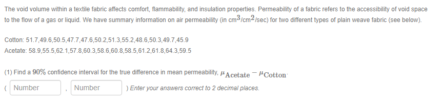 Solved The void volume within a textile fabric affects | Chegg.com