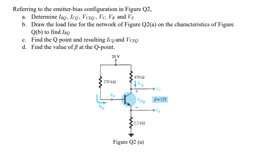 Solved Referring to the emitter-bias configuration in Figure | Chegg.com
