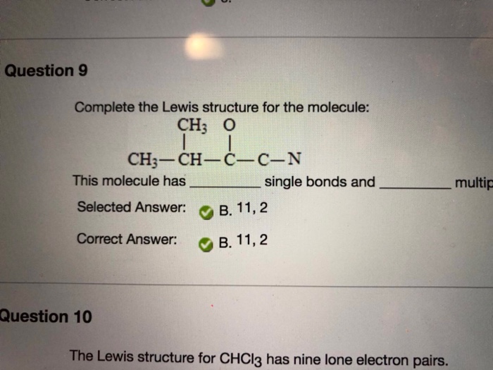 Solved Question 9 Complete the Lewis structure for the | Chegg.com