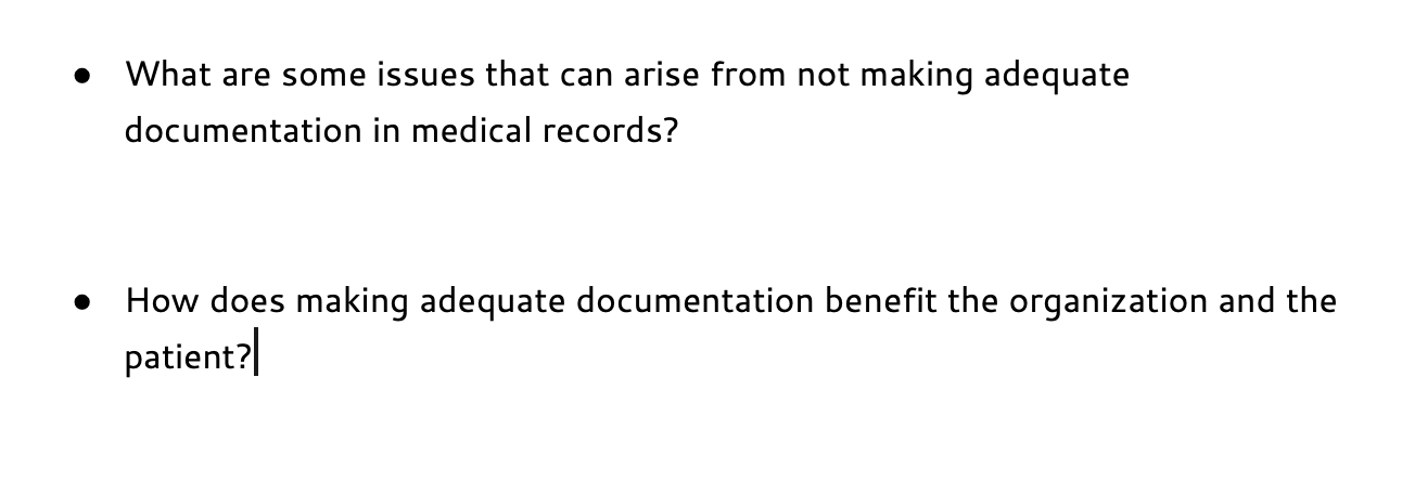 Solved What are some issues that can arise from not making | Chegg.com