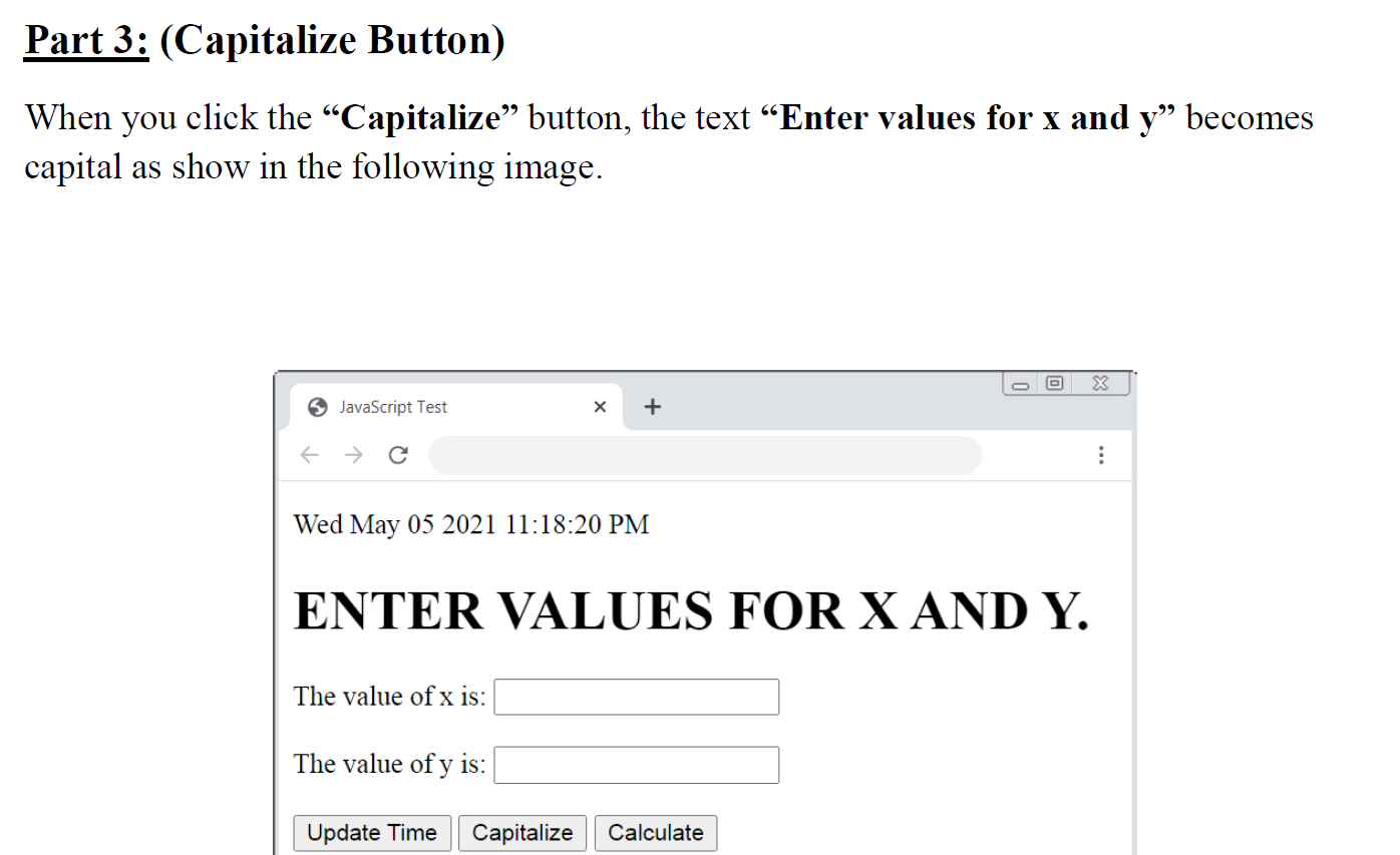 Solved Part 1: (Original Webpage) Create an HTML with | Chegg.com