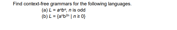 Solved Find context-free grammars for the following | Chegg.com
