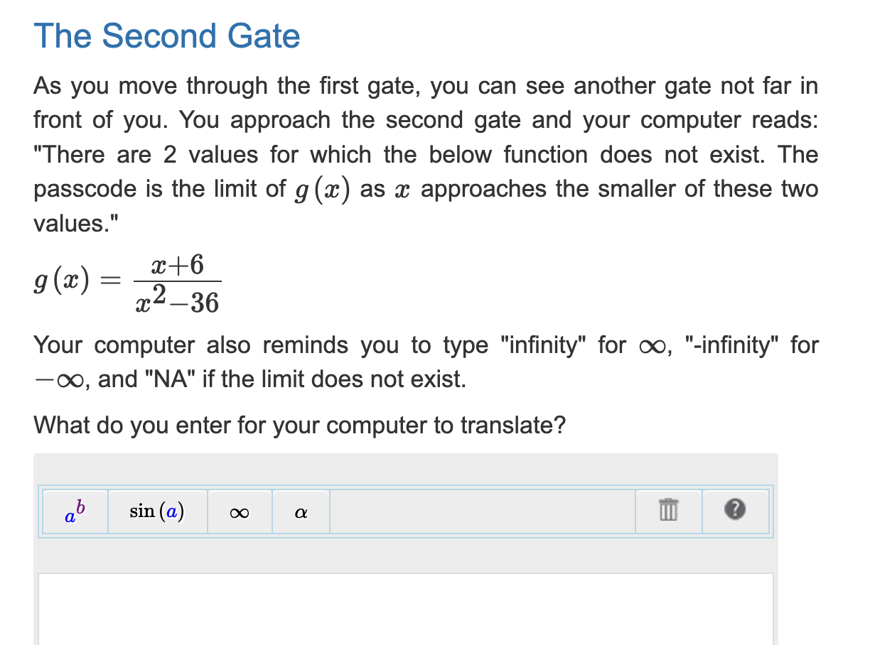 Solved The Second Gate As you move through the first gate, | Chegg.com