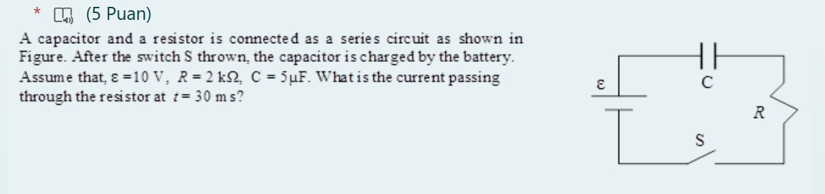 Solved A capacitor and a resistor is connected as a series | Chegg.com