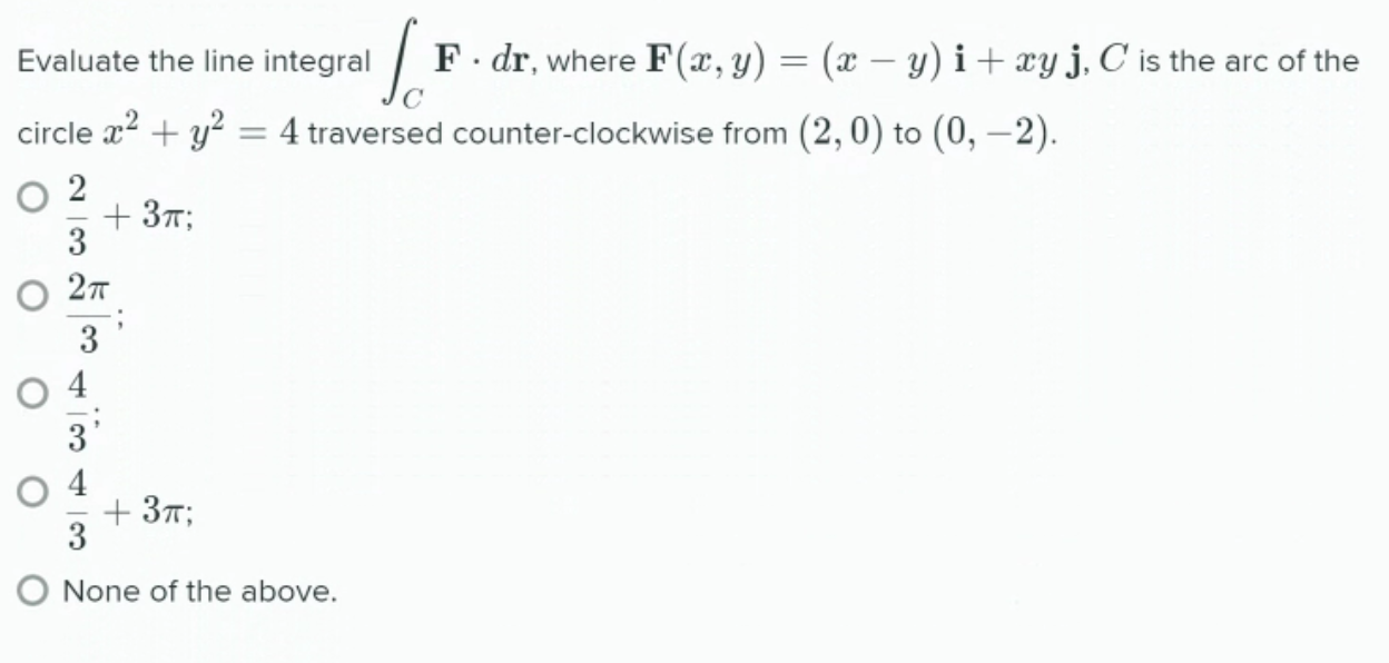 Solved Evaluate the line integral F. dr, where F(x, y) = (x | Chegg.com