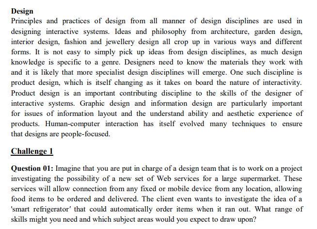 Design Principles and practices of design from all | Chegg.com