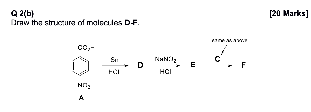 Q 2(b) [20 Marks] Draw the structure of molecules | Chegg.com