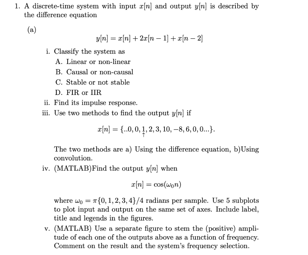 Solved (b) Repeat the questions (i), (ii) and (iii) above | Chegg.com
