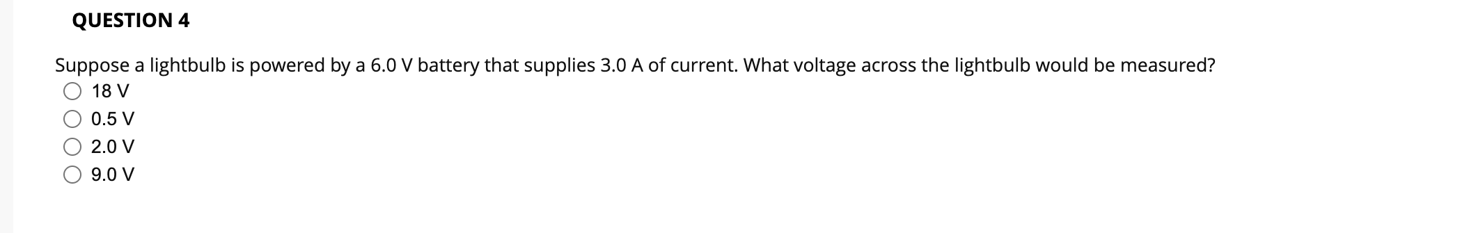 Solved Suppose a lightbulb is powered by a 6.0 V battery | Chegg.com