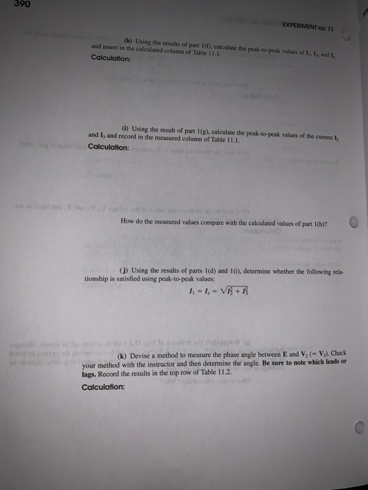 Solved Course and Section cto EXPERIMENT ac series-Parallel | Chegg.com
