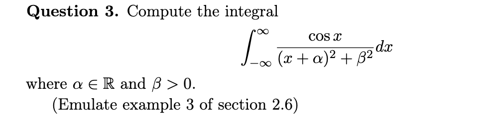 Solved Question 3. Compute the integral . COST Locations | Chegg.com