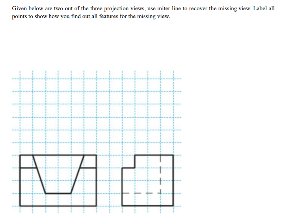 Solved Given below are two out of the three projection | Chegg.com