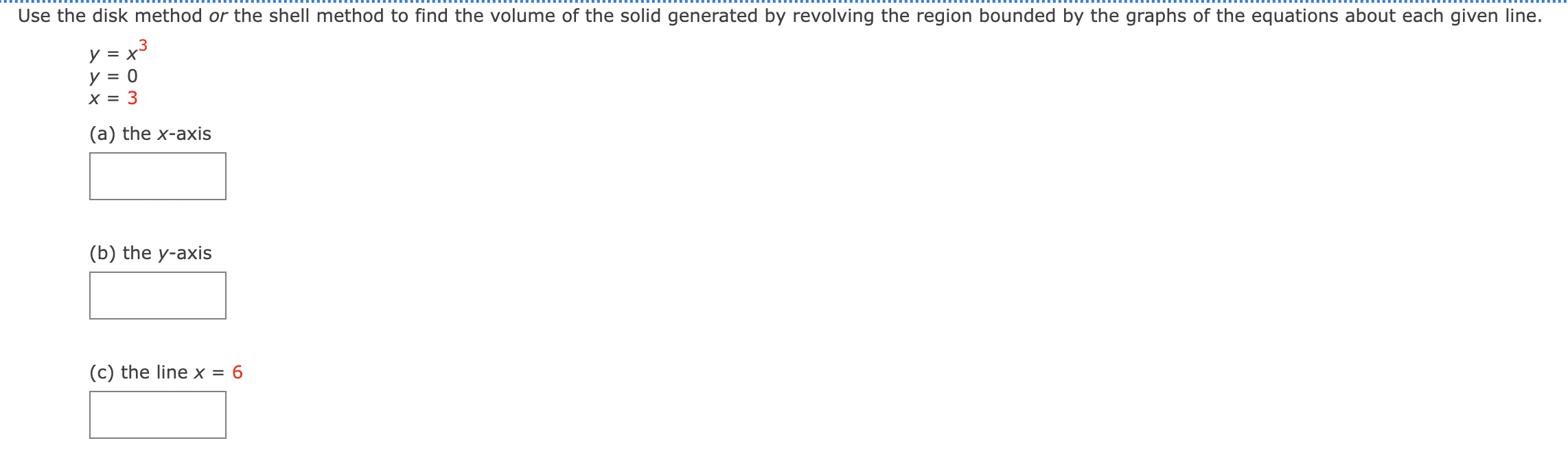 Solved Jse the disk method or the shell method to find the | Chegg.com