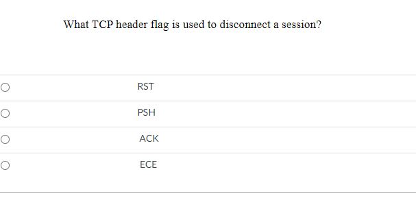 Solved What TCP header flag is used to disconnect a | Chegg.com