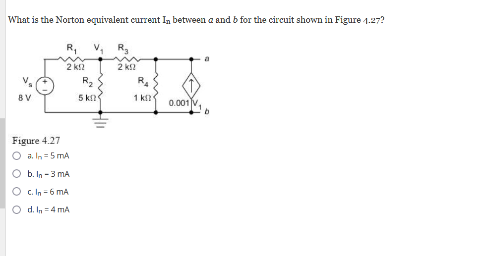 Solved What is the Norton equivalent current In between a | Chegg.com