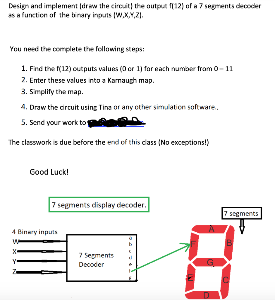 Solved FING OUTPUT VALUE OF F(12) HAND DRAW CIRCUIT WRITE | Chegg.com