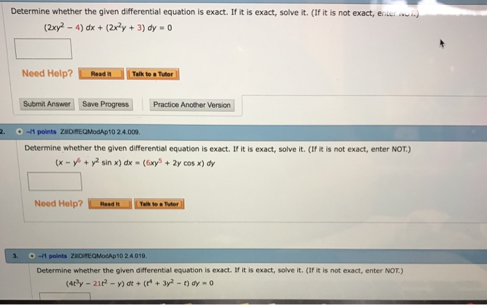 Solved Determine Whether The Given Differential Equation Is