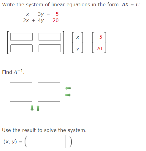 Solved Write the system of linear equations in the form | Chegg.com