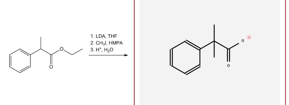 Solved 1. LDA, THF 2. CH3I,HMPA 3. H+,H2O | Chegg.com