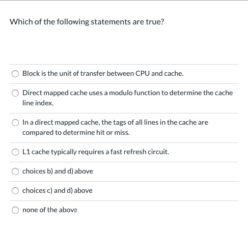 Solved Which of the following statements are true? O Block | Chegg.com